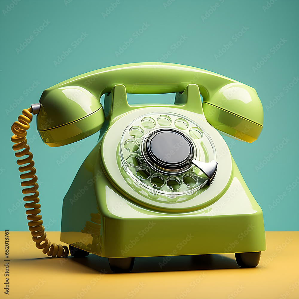 Step back in time with this image of a 1980s-style rotary dial ...