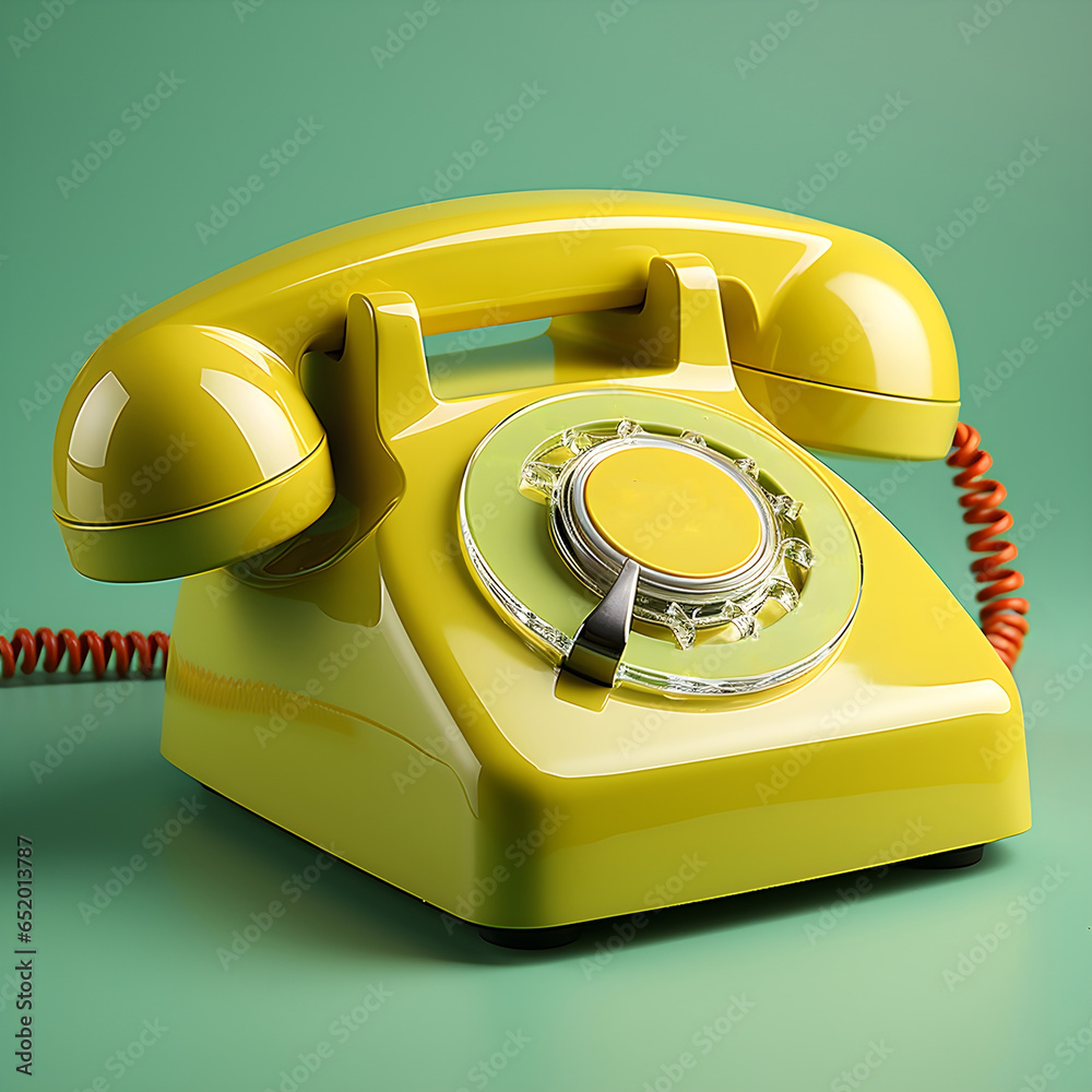 Step back in time with this image of a 1980s-style rotary dial ...