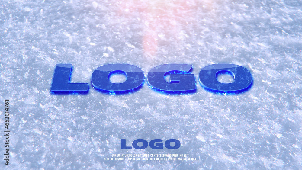 Frozen Ice And Snow Logo Reveal Stock Template | Adobe Stock