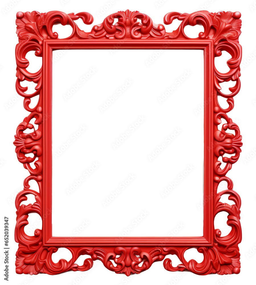 Red frame isolated on the transparent background PNG. Stock ...