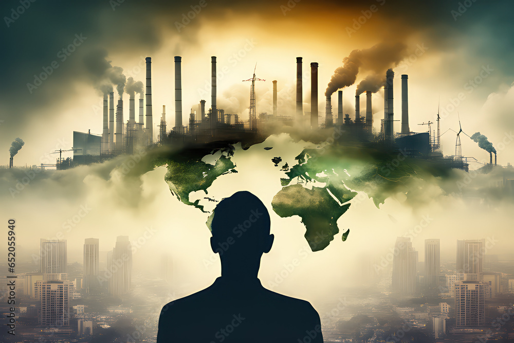 concept demonstrated by people's devotion to save our planet from air ...