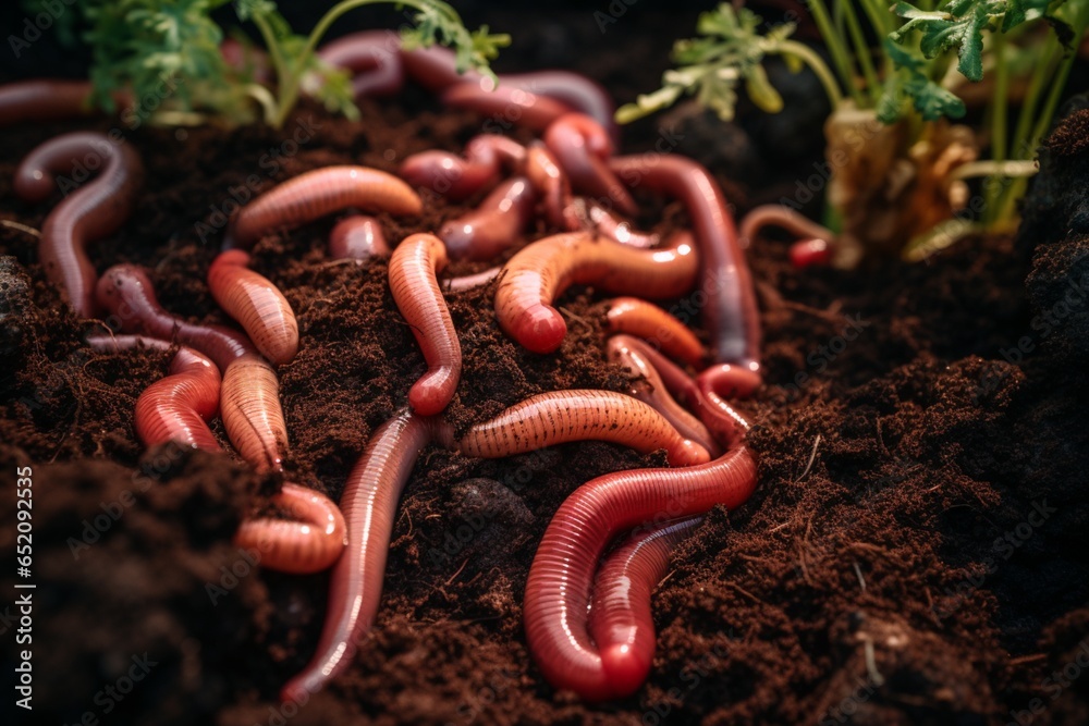Red Worms in Compost Stock Photo | Adobe Stock