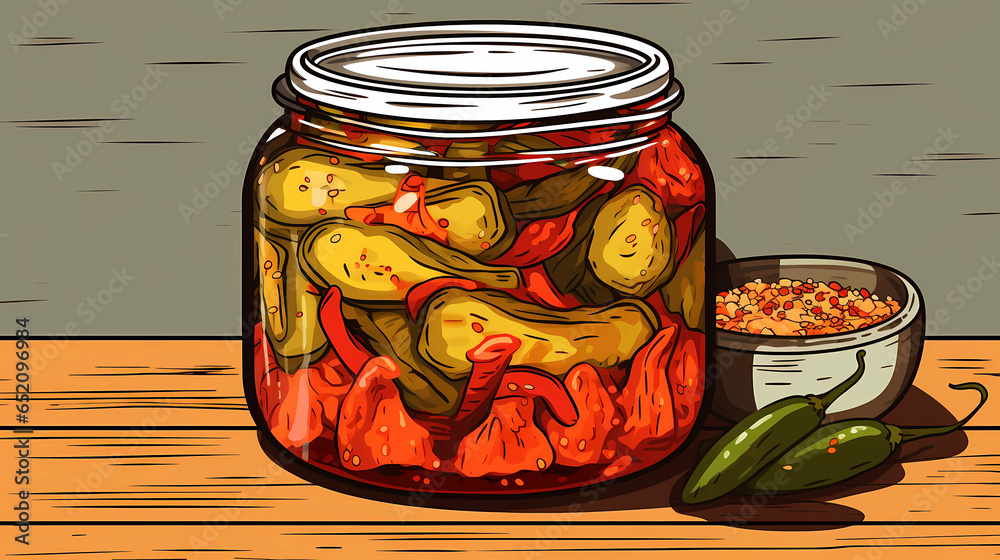 Hand drawn cartoon pickle illustration Stock Illustration | Adobe Stock