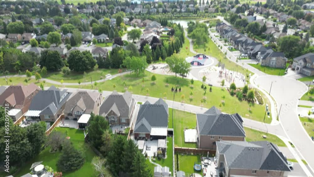 Soaring over Newmarket's new townhome development, witness the future ...