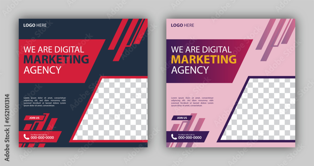 Corporate and digital business marketing promotion post design or ...