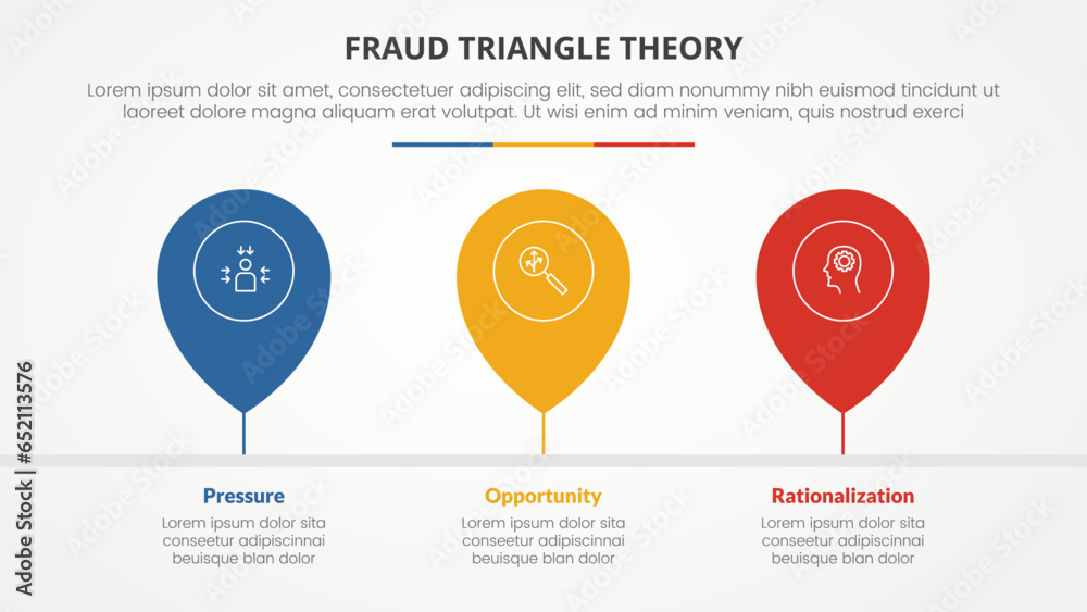fraud triangle theory template infographic concept for slide ...