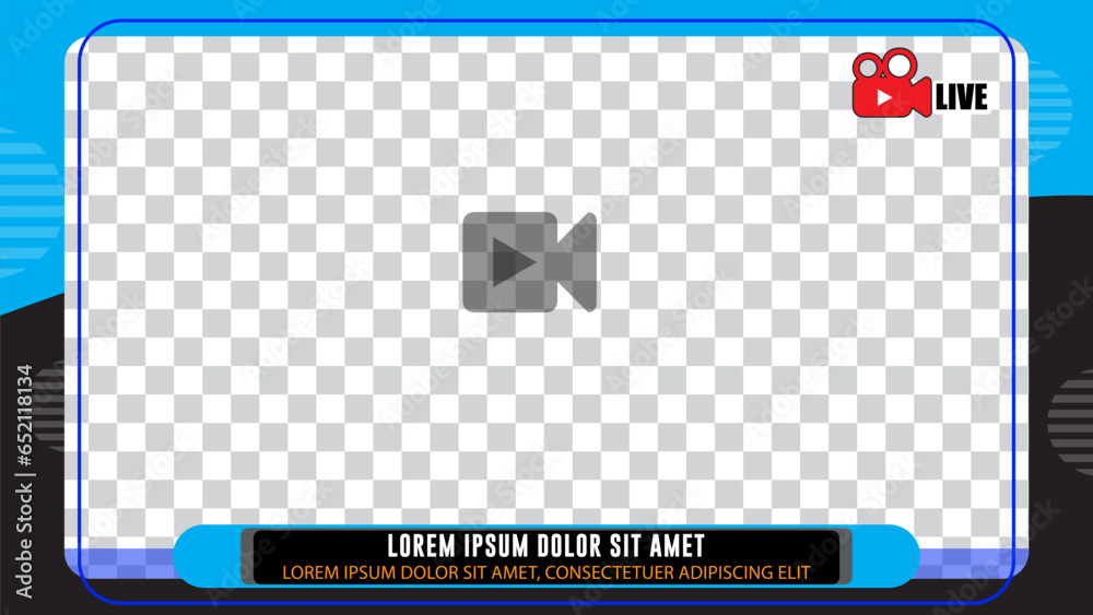 landscape 16:9 video frame. for streaming or video editing, with a ...