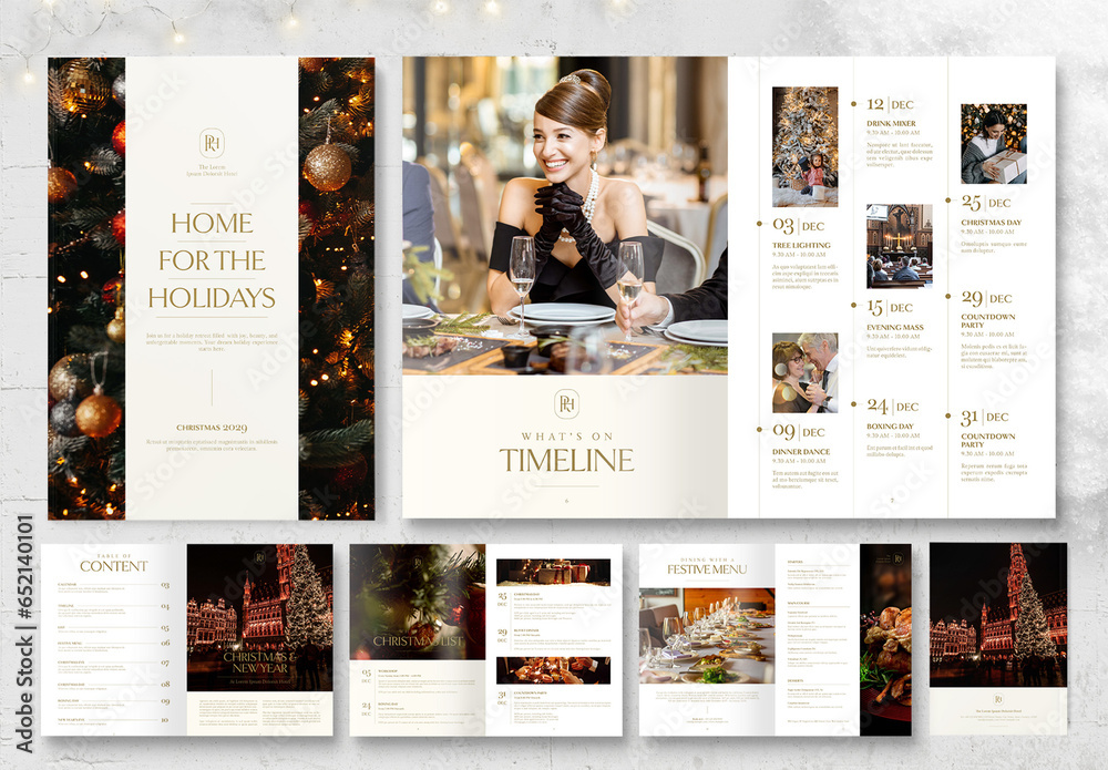 Christmas Brochure Magazine Layout Stock Template | Adobe Stock