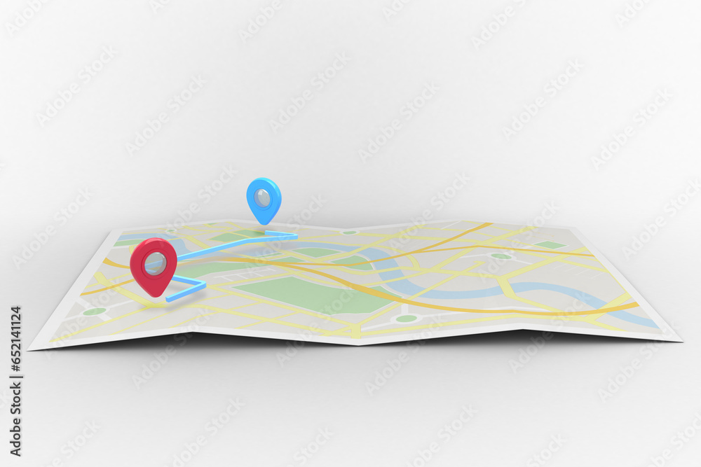 Digital png illustration of map with tags on transparent background ...