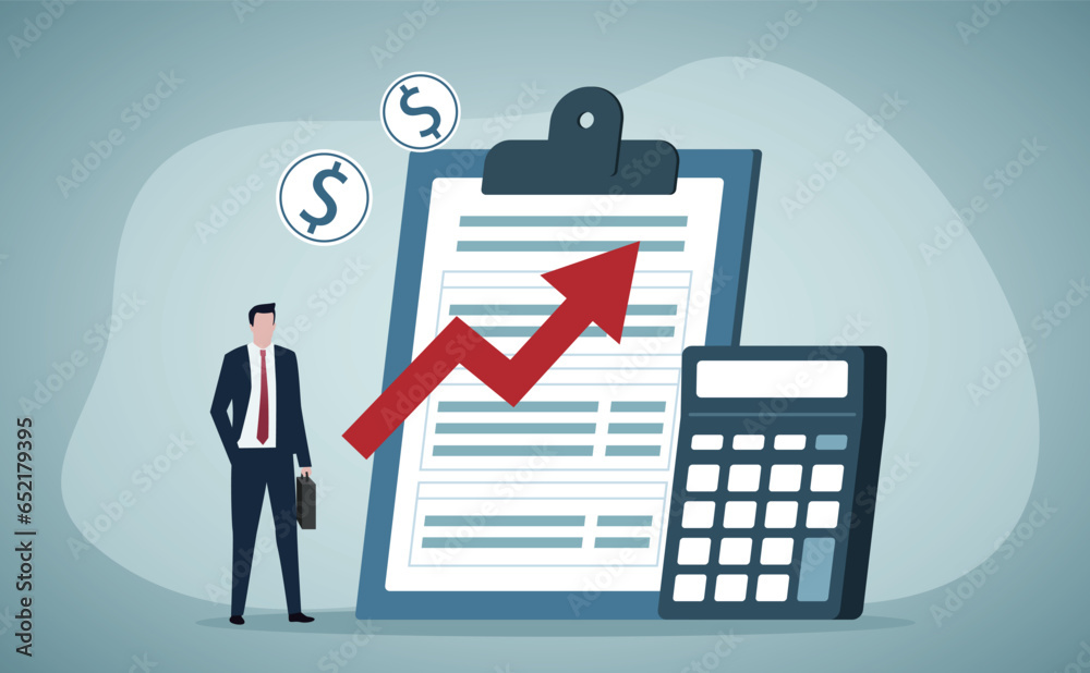 Calculate expenses isolated cartoon vector illustrations. Small ...