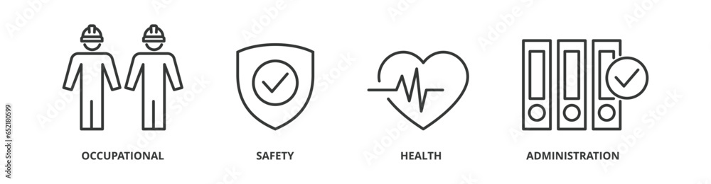 OSHA banner web icon vector illustration concept for occupational ...