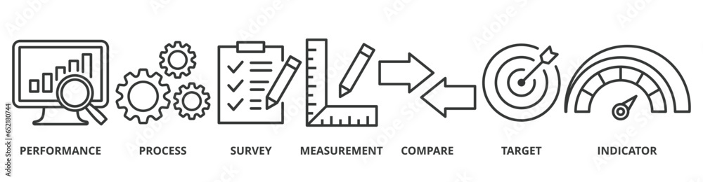 Benchmarking banner web icon vector illustration concept for the idea ...