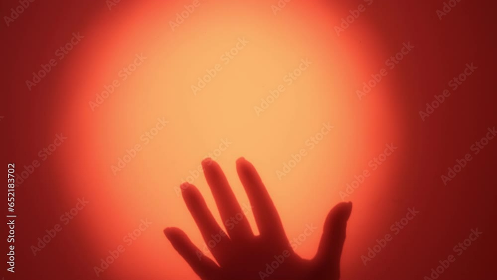 Video of refined hand of unrecognizable woman with open palm hitting ...