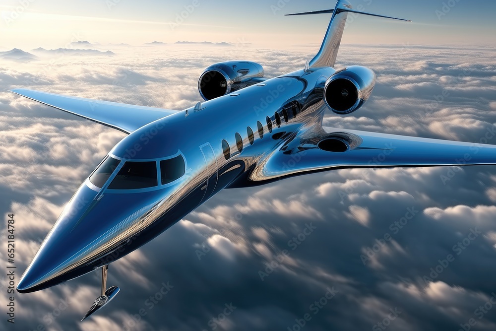 Prototype ultrasonic aircraft, Futuristic Private Jet Airplane. Stock ...