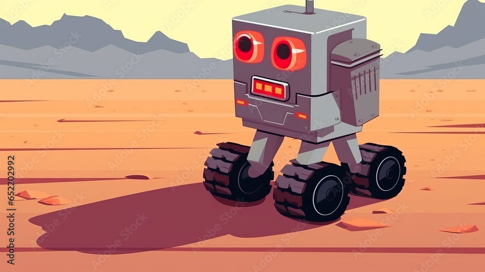 Pixelated Robot: A simplified, pixel art-style illustration of a ...