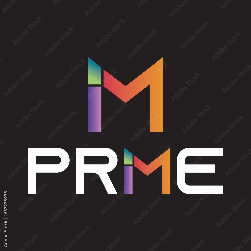 IM logo, MI logo, PRIME Logo, sign, symbol. icon, company logo, etc ...