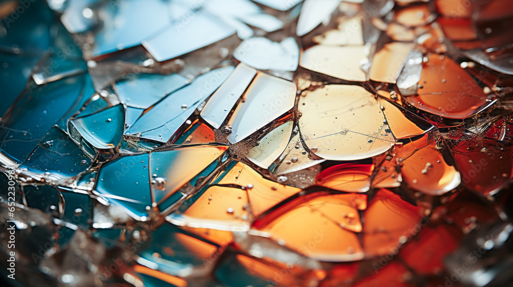 Intriguing close-up of a neglected, grime-stained glass. A powerful ...