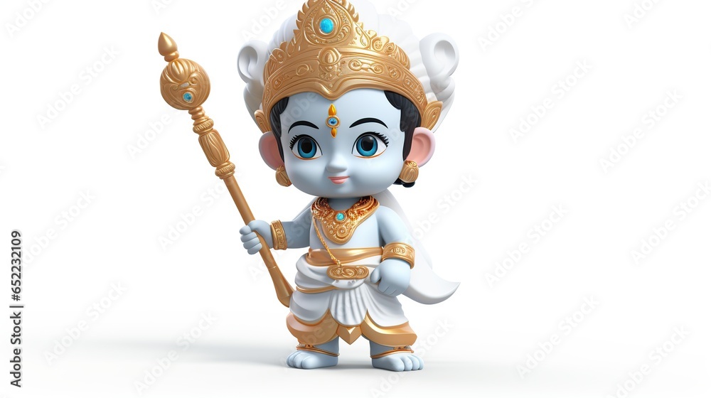 Ramayana story cartoon characters isolated white background. AI ...