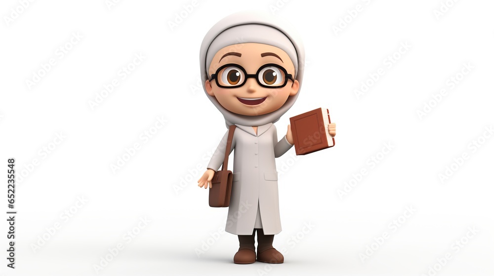 Muslim Young female Rendering Character. AI generated image Stock ...
