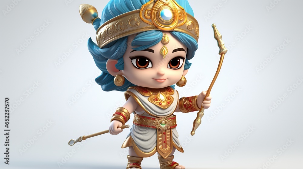 Ramayana story cartoon characters isolated white background. AI ...