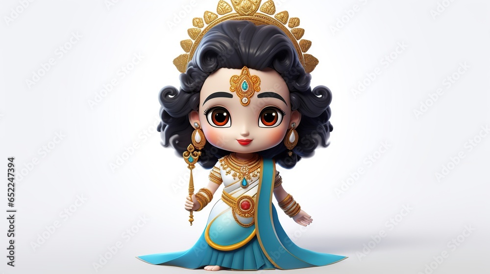 Ramayana story cartoon characters isolated white background. AI ...