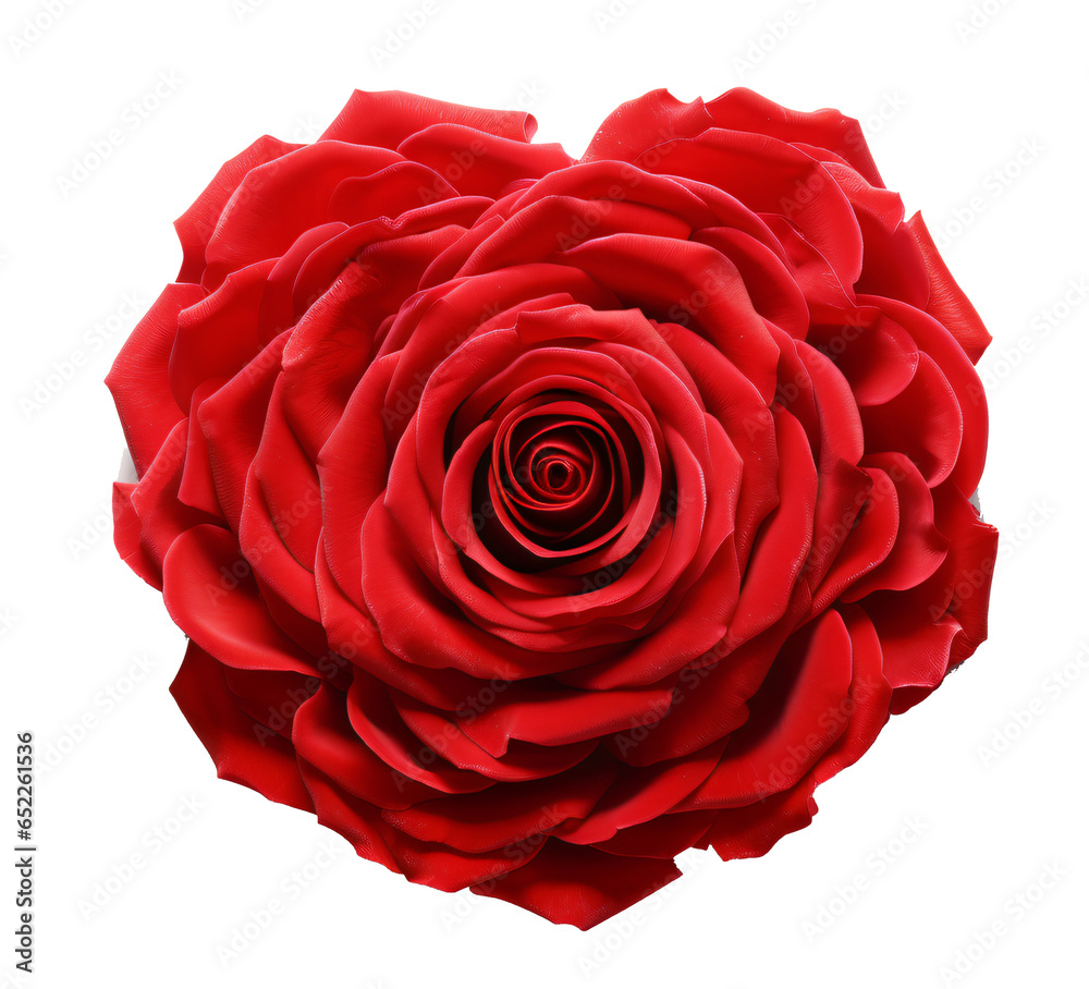 Heart-shaped rose flower isolated on the transparent background PNG ...