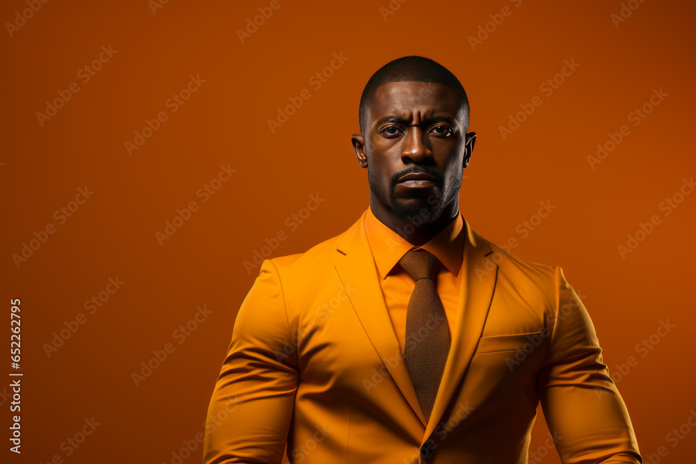 Determined man in a power pose, exuding strength and determination, in ...