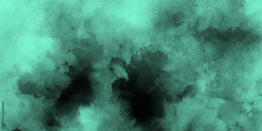 Mint sky with clouds watercolor texture streaks. Mint watercolor dark ...