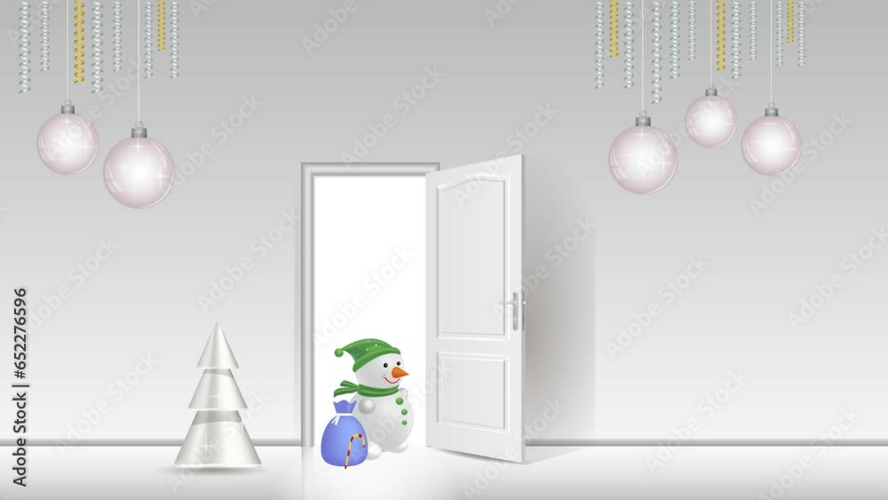 The snowman. animation. Cartoon character for the banner, a place to ...