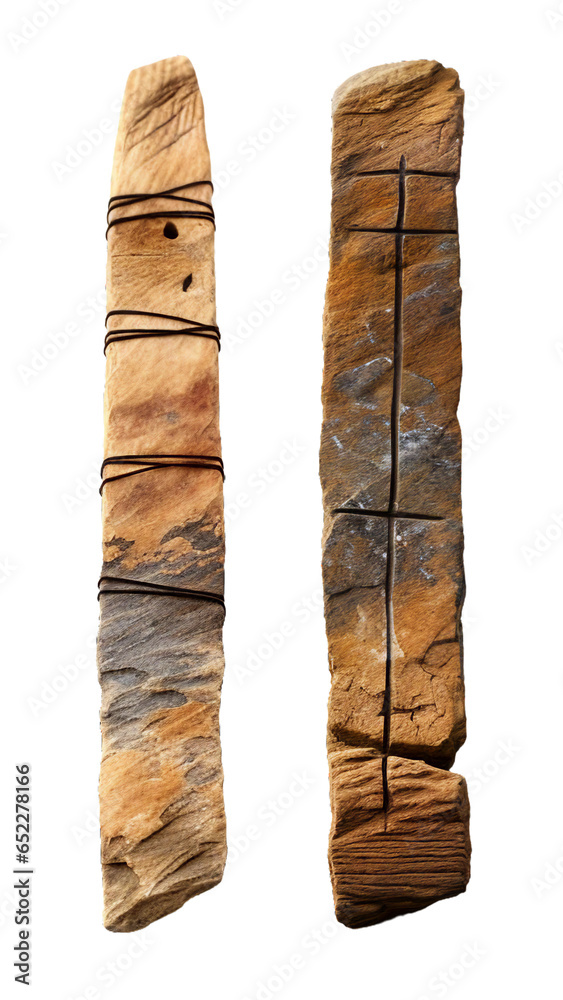 Stone Age Tally Stick, transparent background, isolated image ...