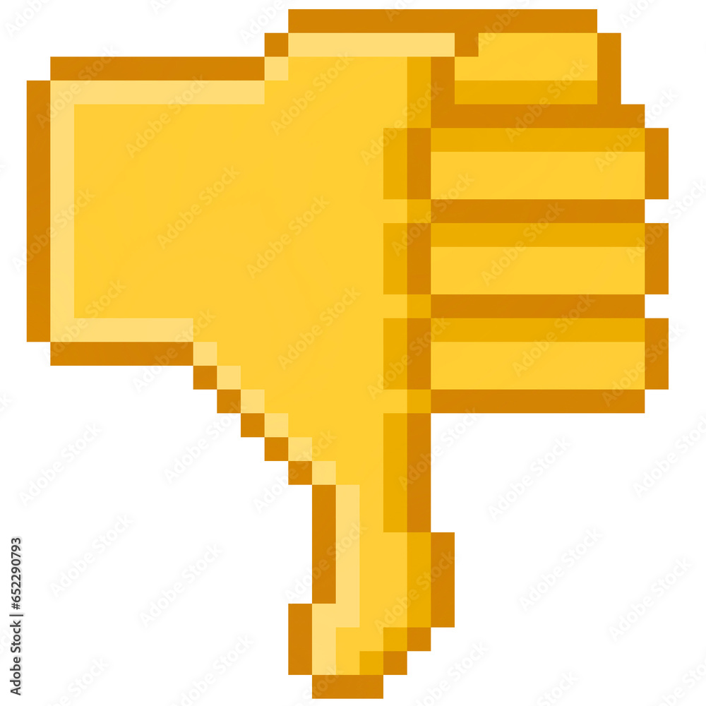 Hand Emoji in Pixel Art Collection. Stock Illustration | Adobe Stock