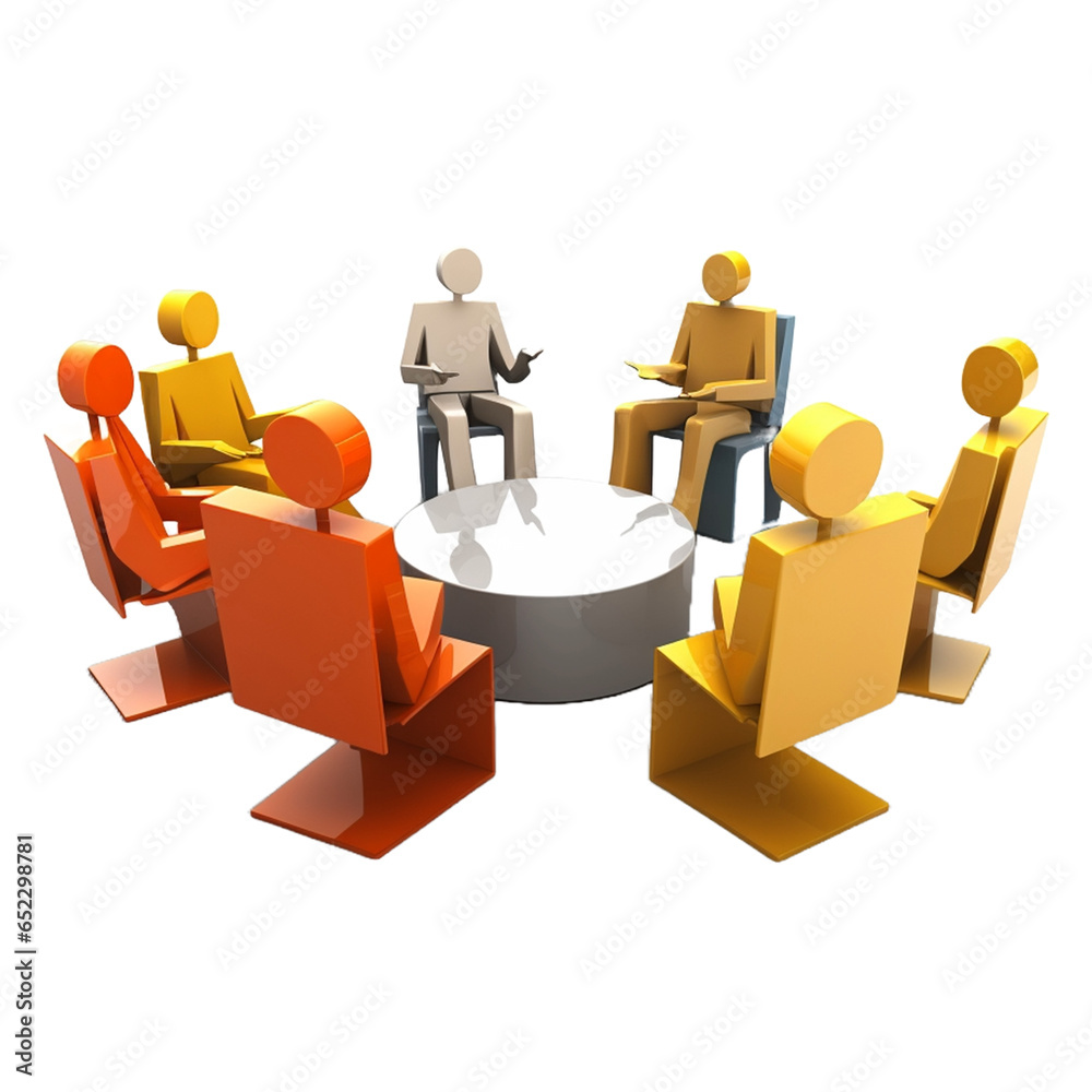 3d people meeting PNG transparent background. Group png transparent ...