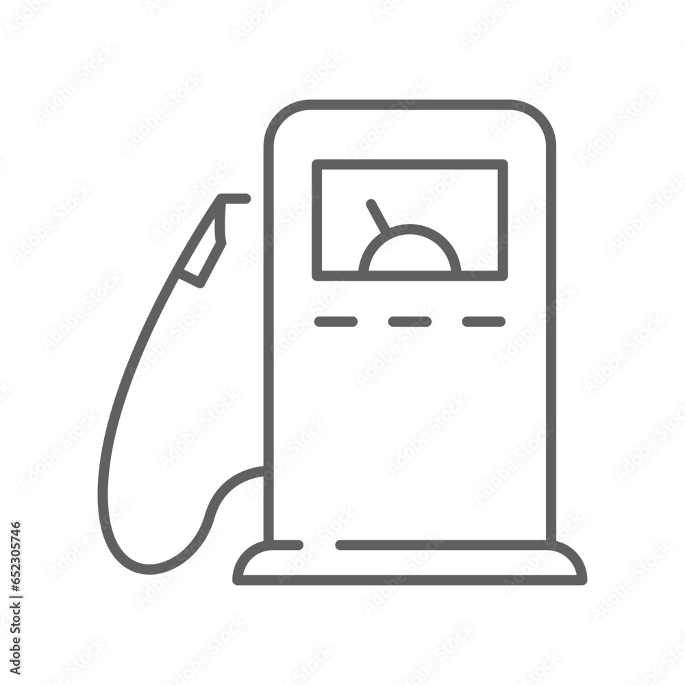 Gas station icon. Petrol pump or Fuel car refueling. Filling Station ...