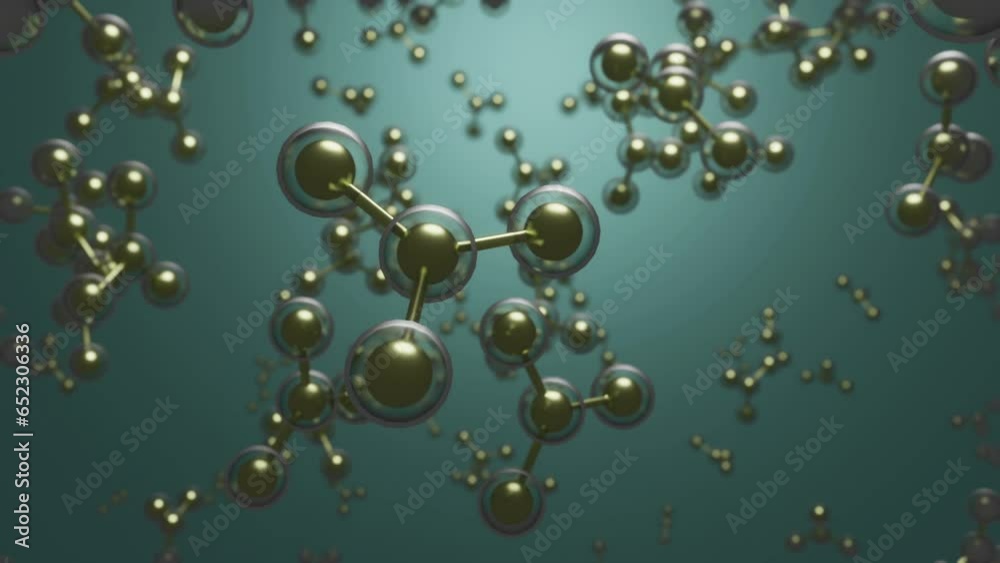 Abstract Physics Science Molecule Background Loopable Animation. Clean ...