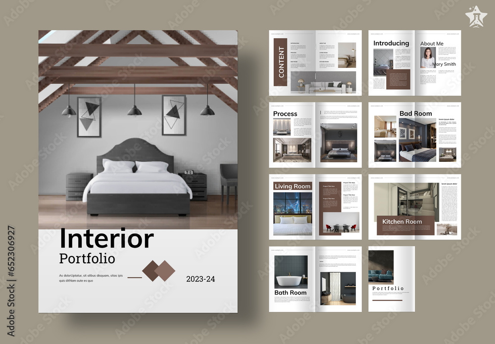 Interior Portfolio Stock Template | Adobe Stock