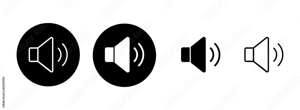 Speaker icon set illustration. volume sign and symbol. loudspeaker icon ...