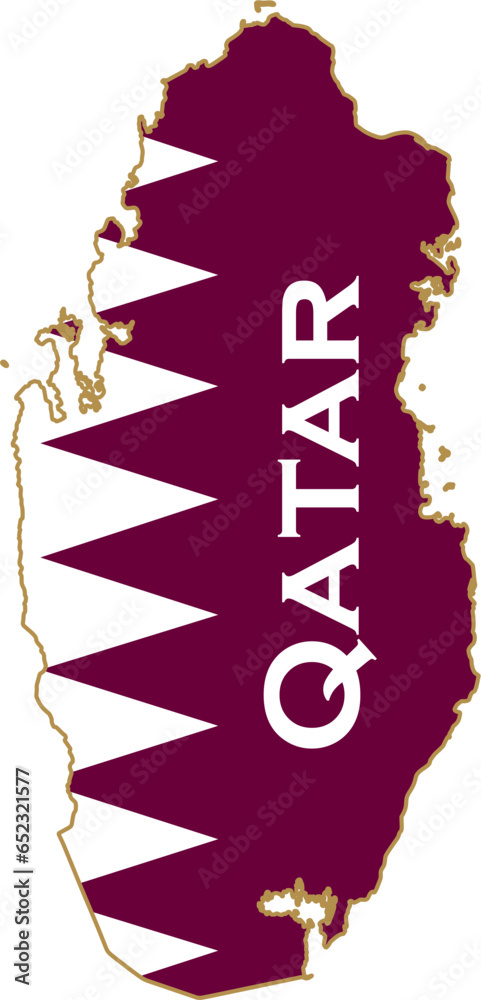Vector national flag of the Arab state of Qatar. symbol Territory in ...