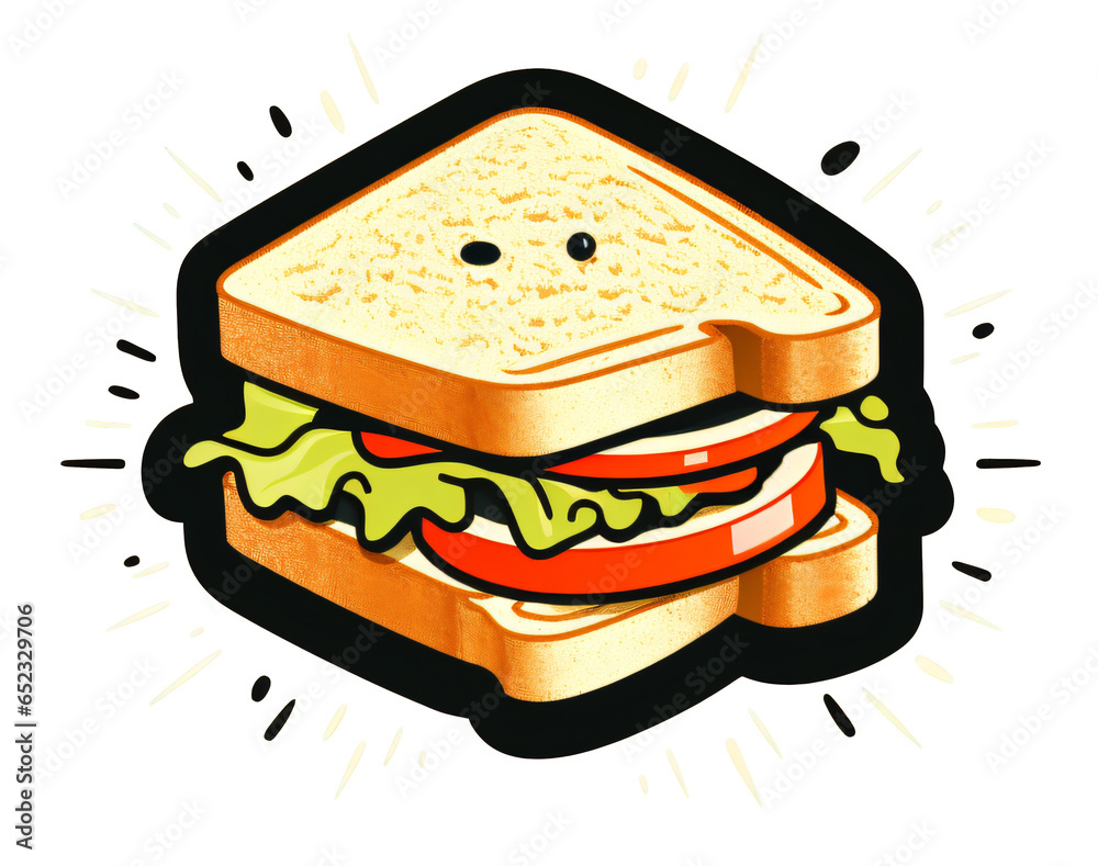 Sandwich Icon, Snack Symbol, Food Logo, isolated on the transparent ...