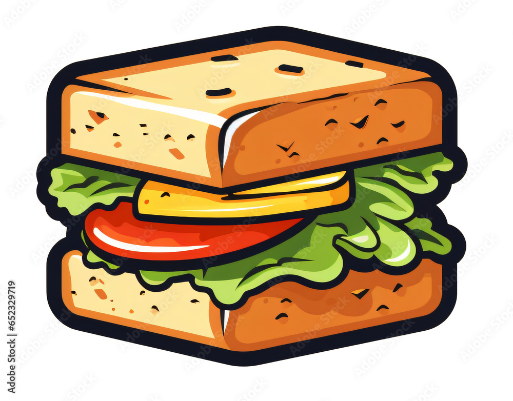 Sandwich Icon, Snack Symbol, Food Logo, isolated on the transparent ...