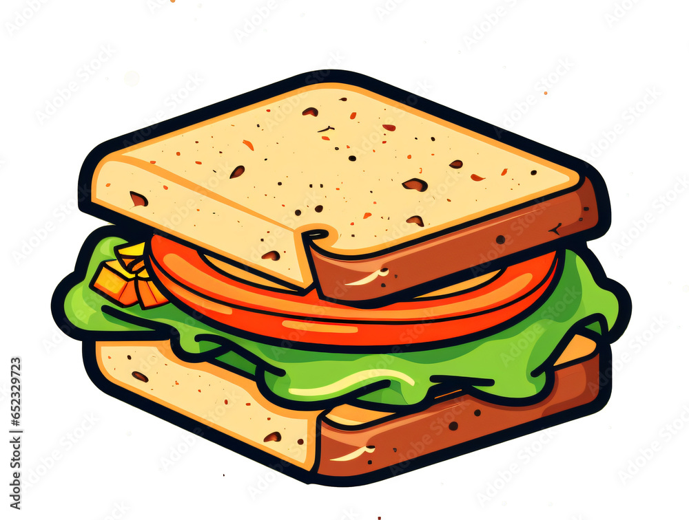 Sandwich Icon, Snack Symbol, Food Logo, isolated on the transparent ...