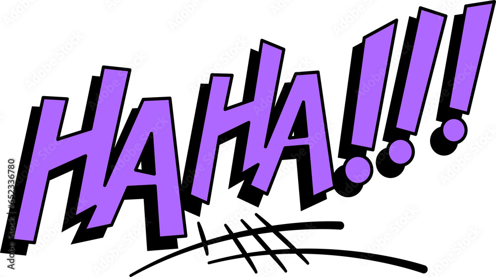 Comic Text Ha Ha cartoon effect Stock Illustration | Adobe Stock