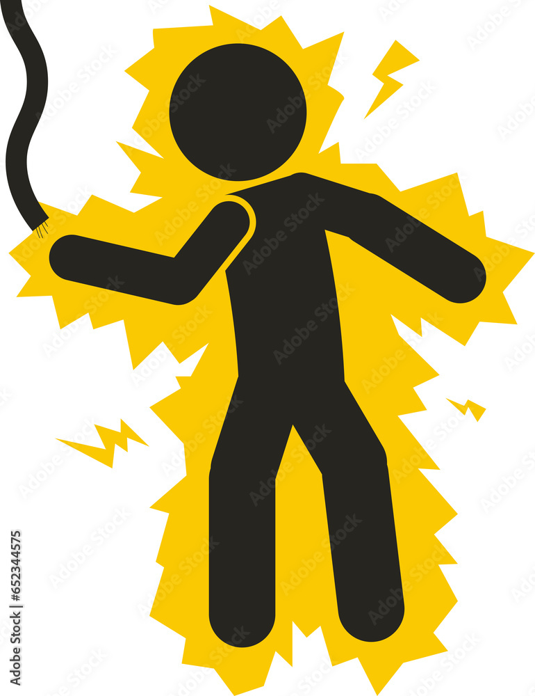 Isolated vector isolated of danger precaution sign high voltage ...