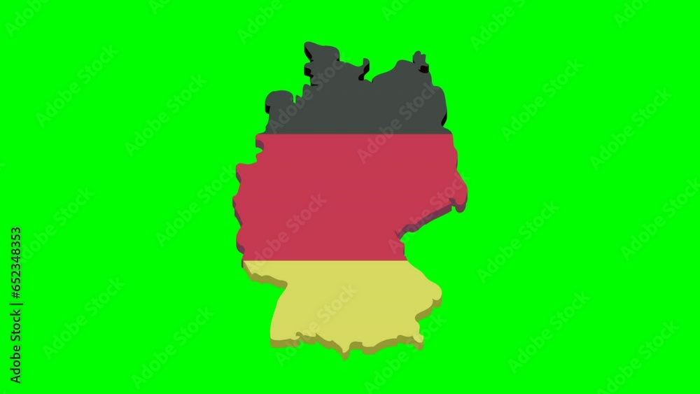 Animation of appearance and disappearance of the 3D map of Germany in ...