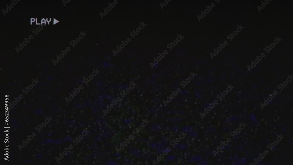 Vidéo Stock VHS Tape Overlay. Old Damaged VHS Tape Playing. Analog TV ...