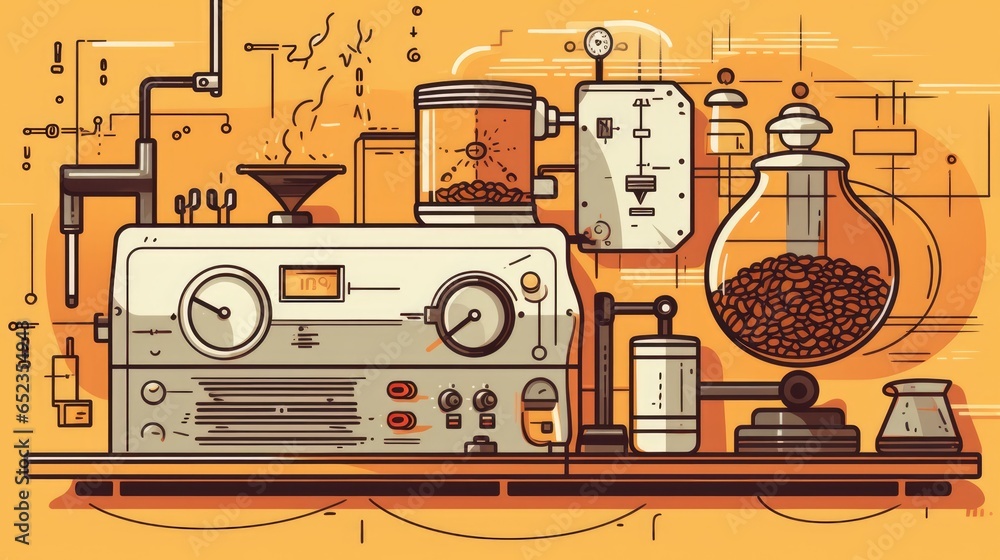 Coffee roaster using scientific instruments like thermometers and ...