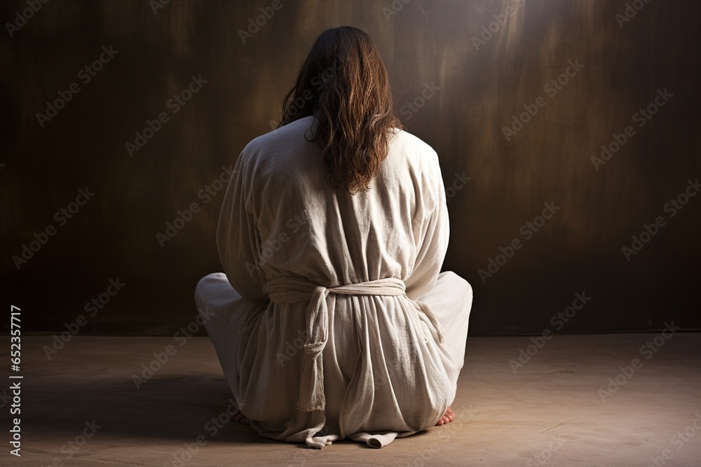 Sacred Moment: A Profound Professional Photo Depicting a Man Kneeling ...