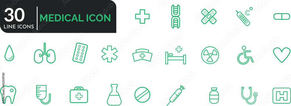 Healthcare Editable Stoke line icons Health Care, Internal Organs ...