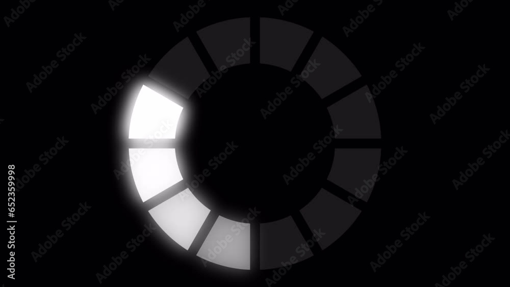 Loading Circle Video with Glow. Loading Animation on Transparent ...