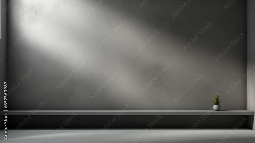 Grey background for product presentation with shadow and light from ...