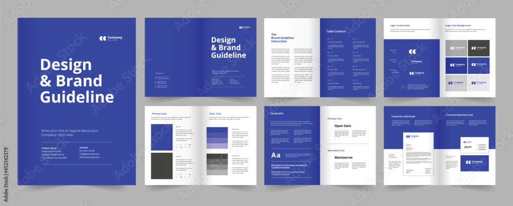 Brand Guideline, Design and Brand Guideline Layout, Brand Identity, A4 ...